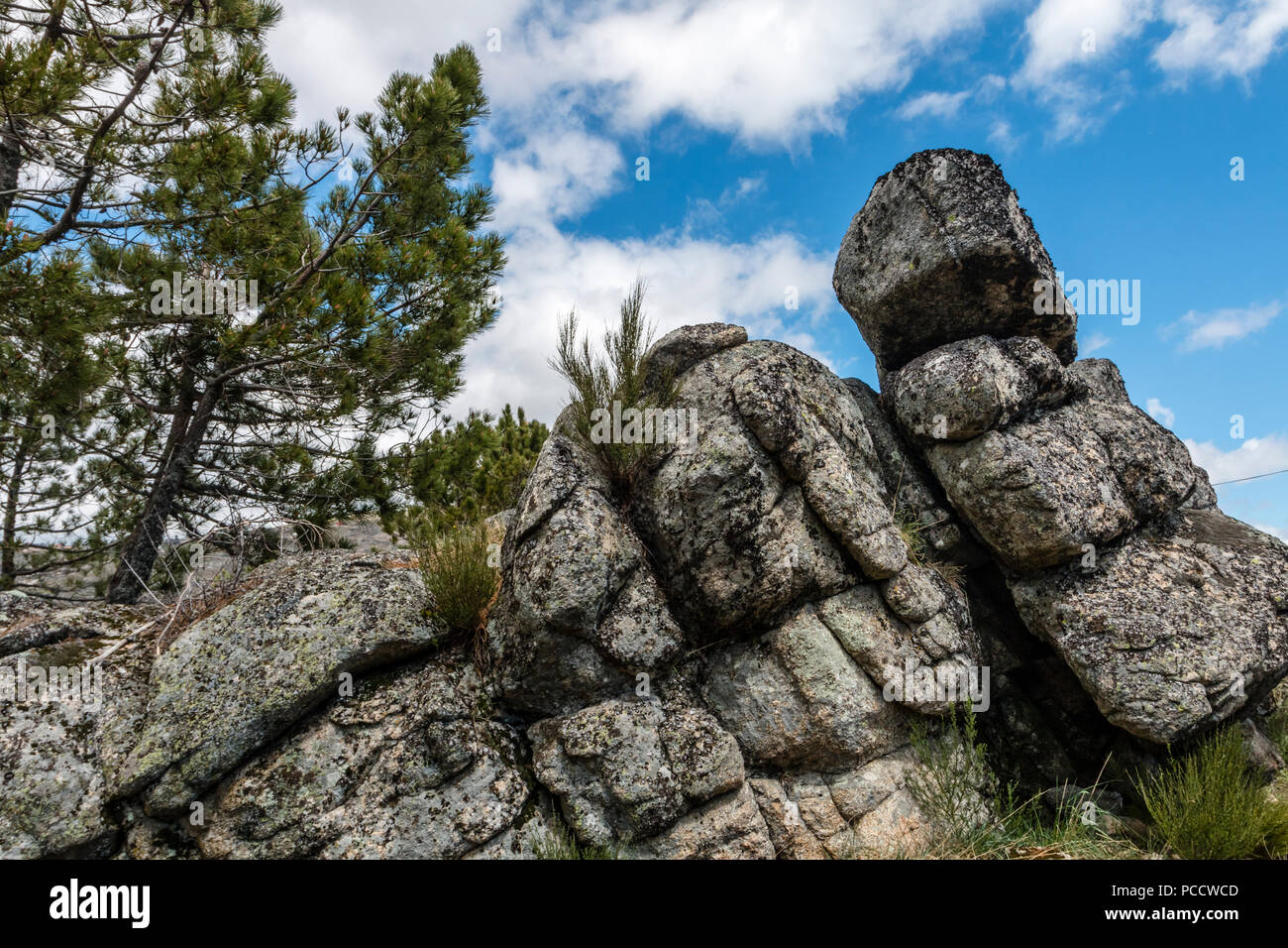 Landscape of the Serra da Estrela mountain range, in Portugal Stock ...