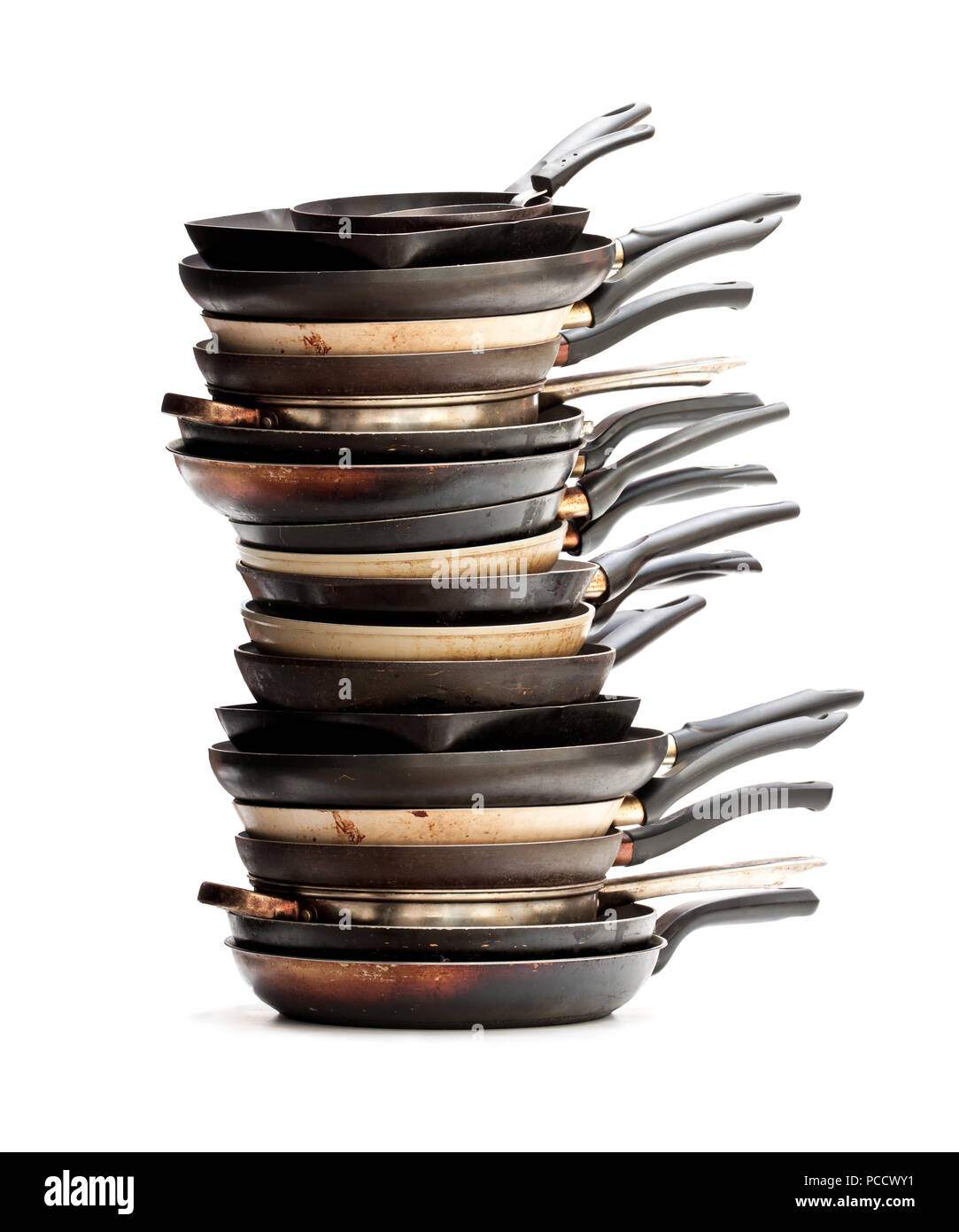 Iron frying pans Cut Out Stock Images & Pictures - Alamy