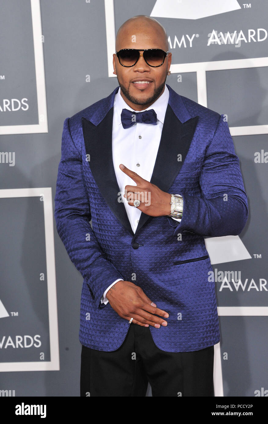 Flo Rida at the 55th Ann. Grammy Awards 2013 at the Staples Center in ...