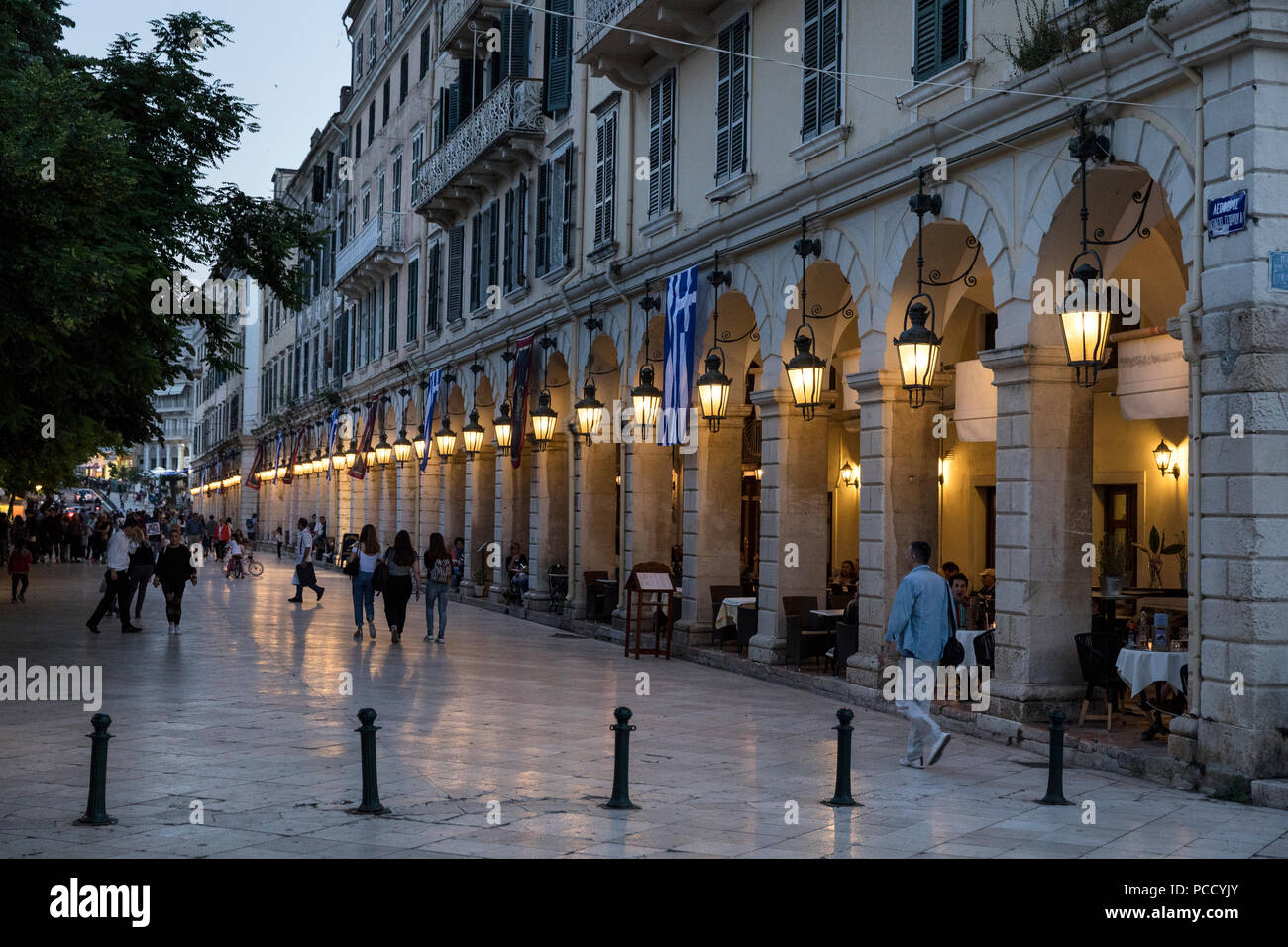 Corfu town liston arches hi-res stock photography and images - Alamy