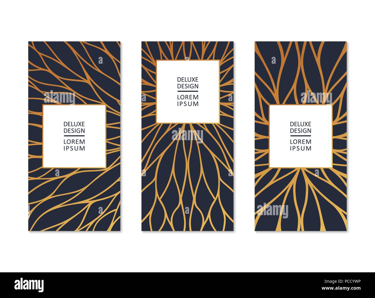 Vector banners in minimalistic style. Thin linear pattern Stock Vector ...