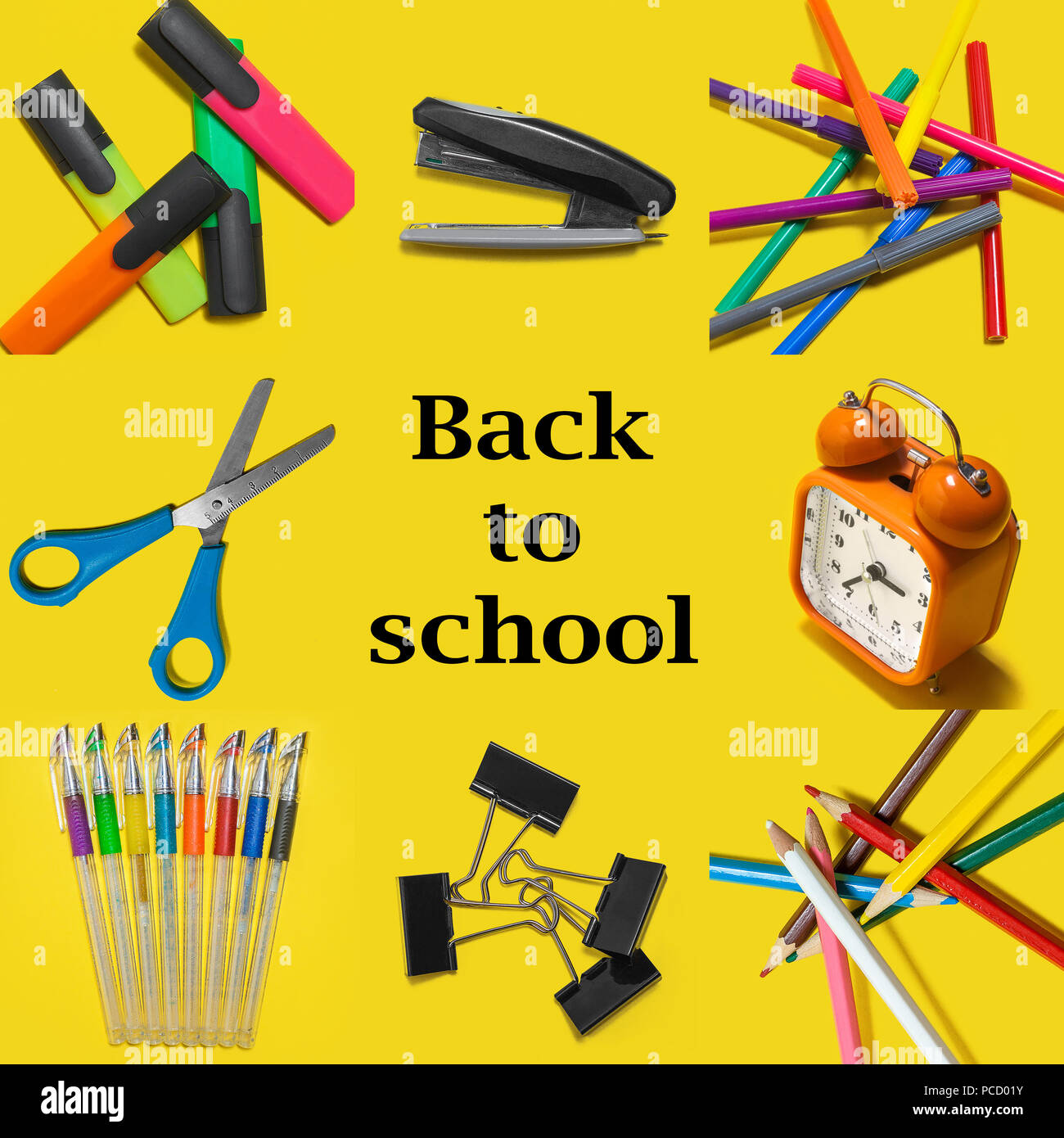 Back to school equipment Stock Photo - Alamy