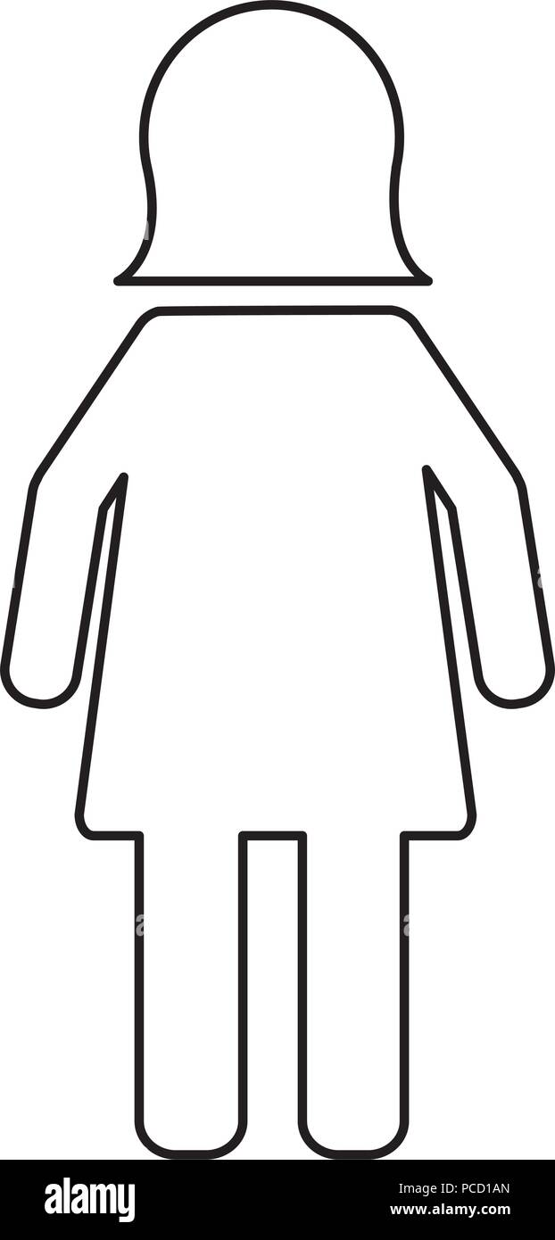 female pictogram user person icon vector illustration Stock Vector ...