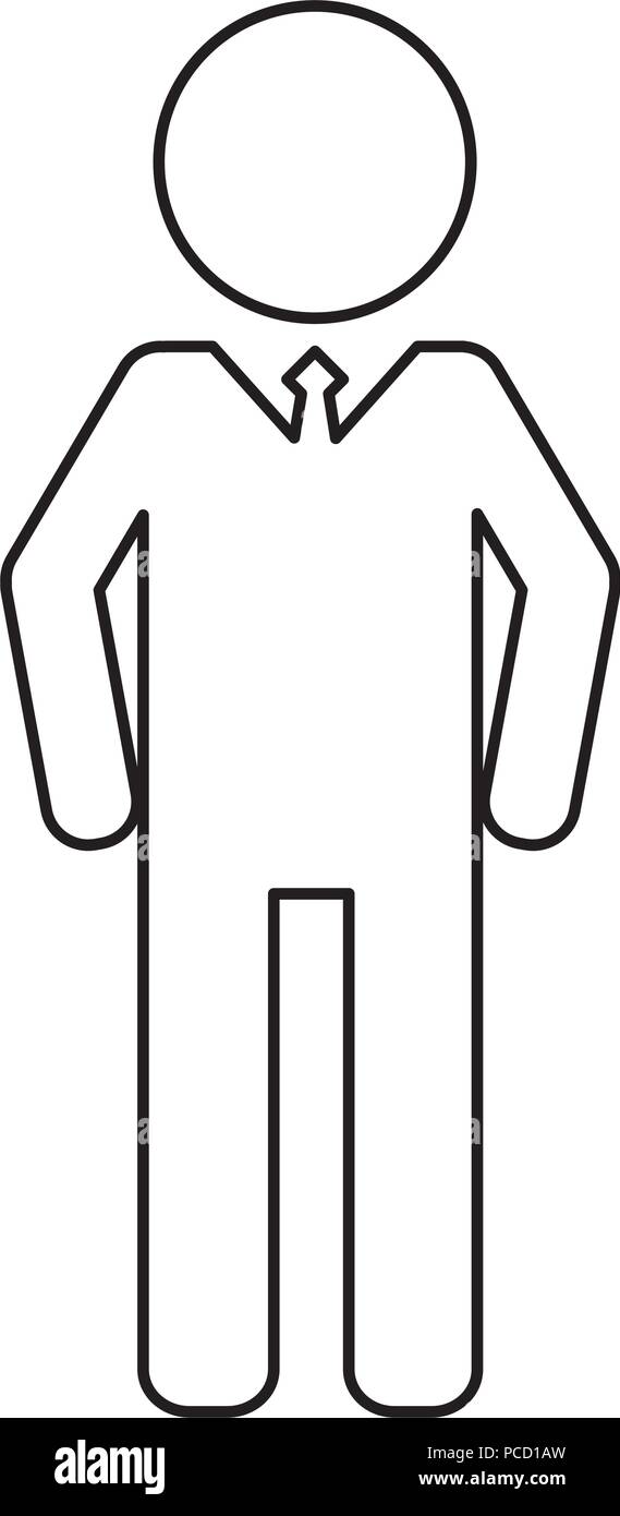 male pictogram user person icon vector illustration Stock Vector Image ...