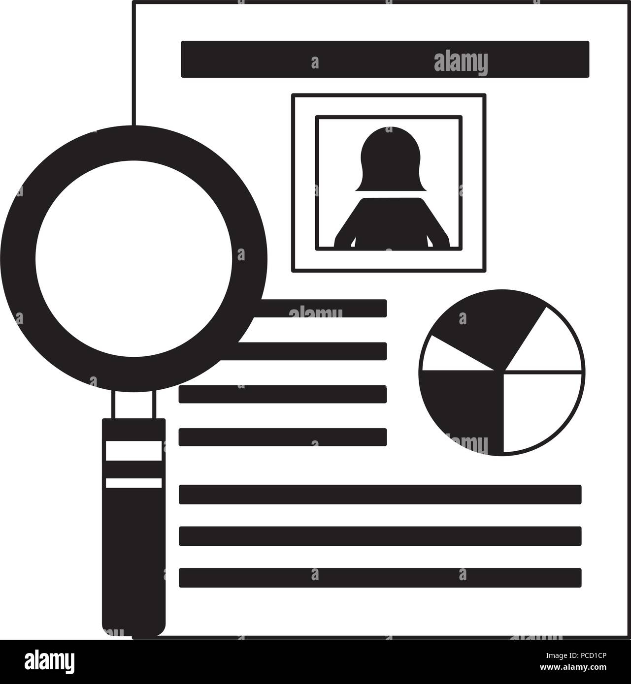 human resources document personal information vector illustration ...