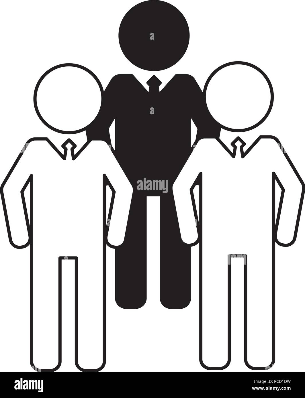 businesspeople pictogram business teamwork employee vector illustration ...