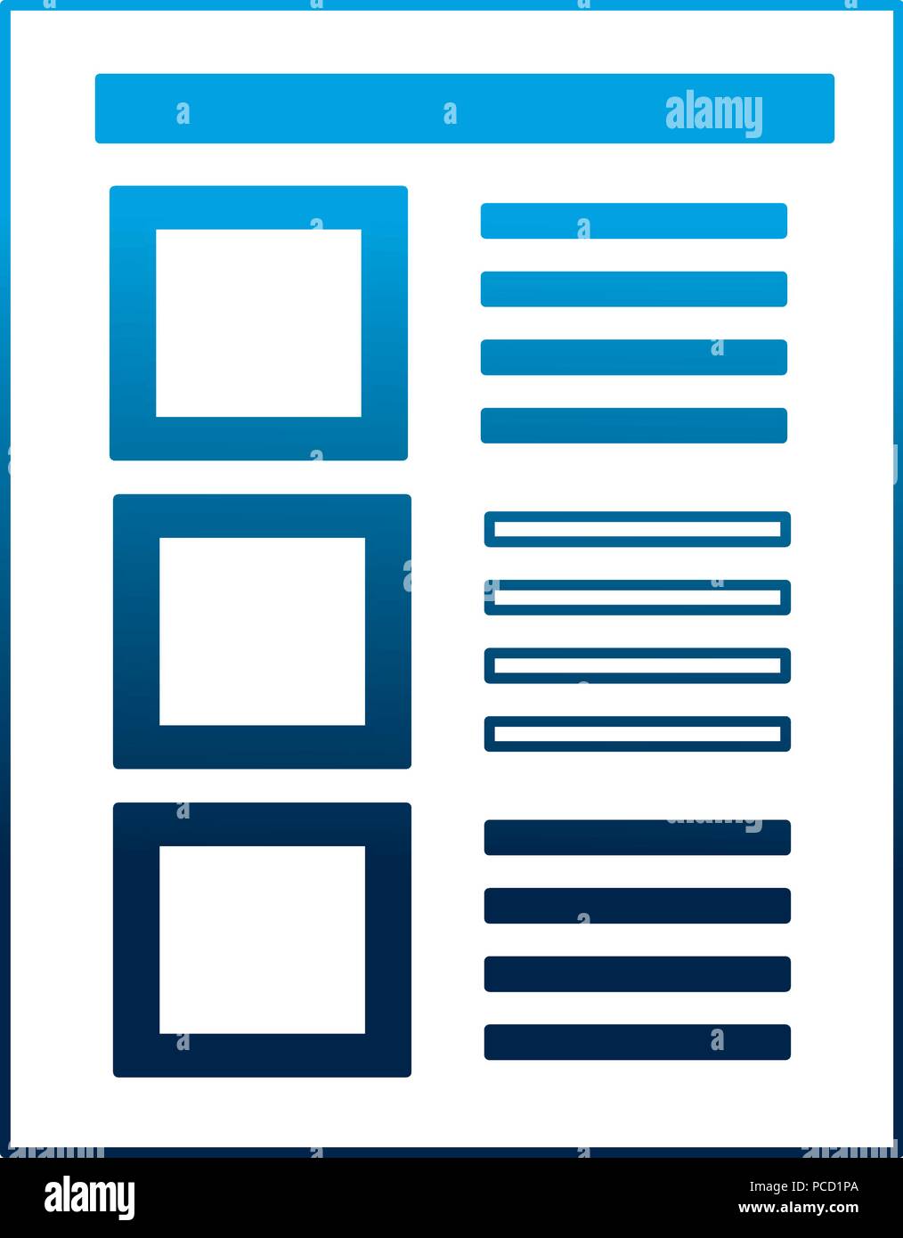 document paper sheet file office vector illustration neon blue Stock ...
