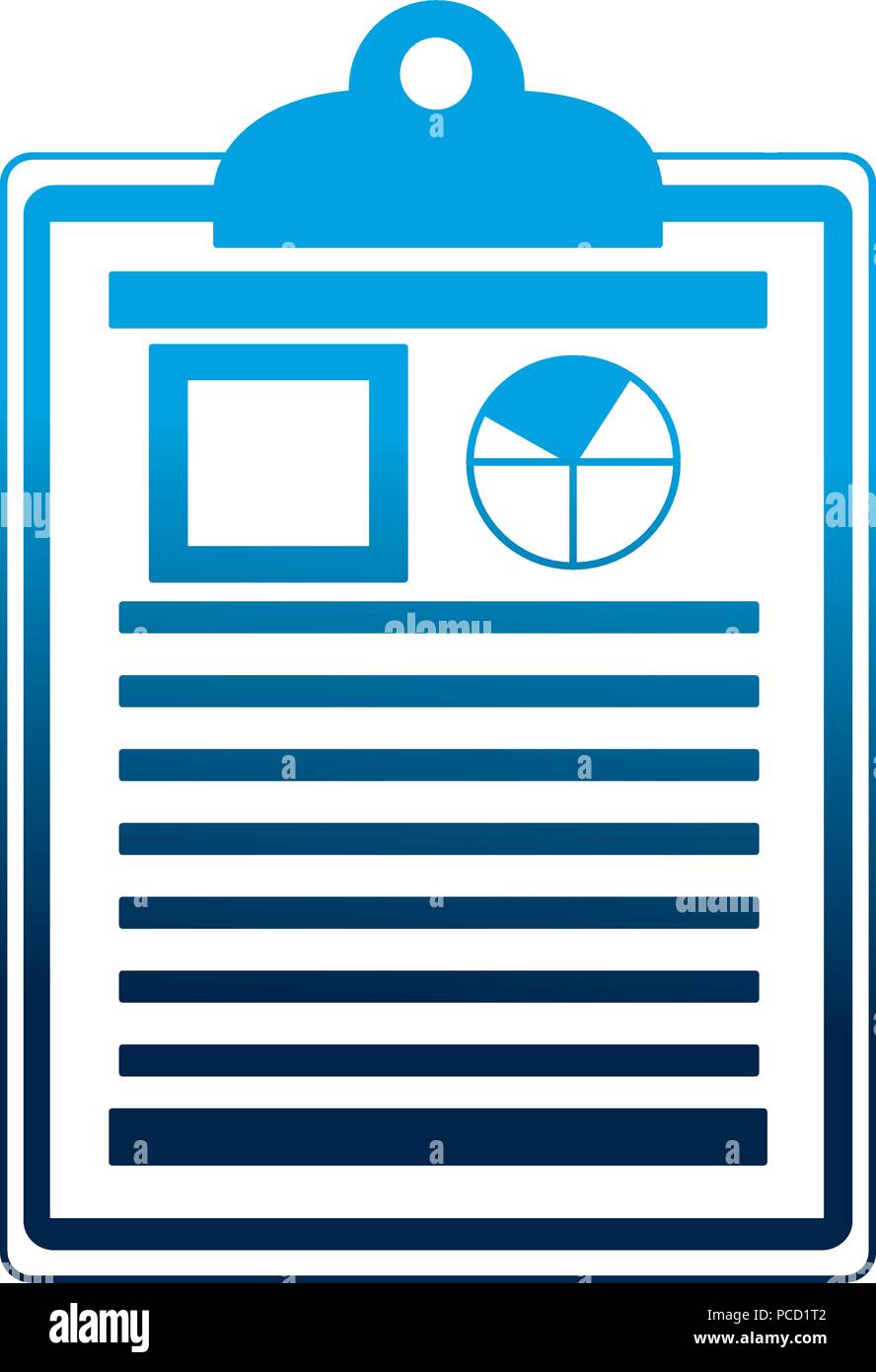 office clipboard document report diagram vector illustration neon blue ...