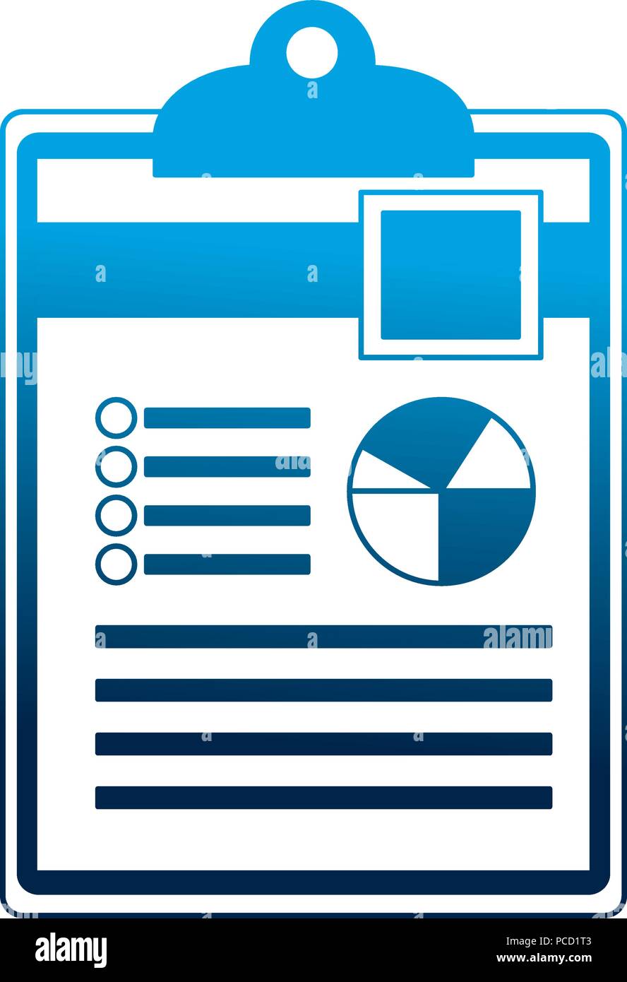 office clipboard document report diagram vector illustration neon blue ...