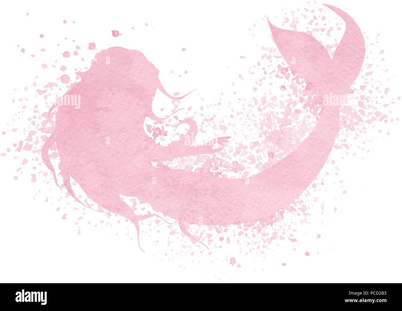 Cartoon pink mermaid Stock Vector Images - Alamy