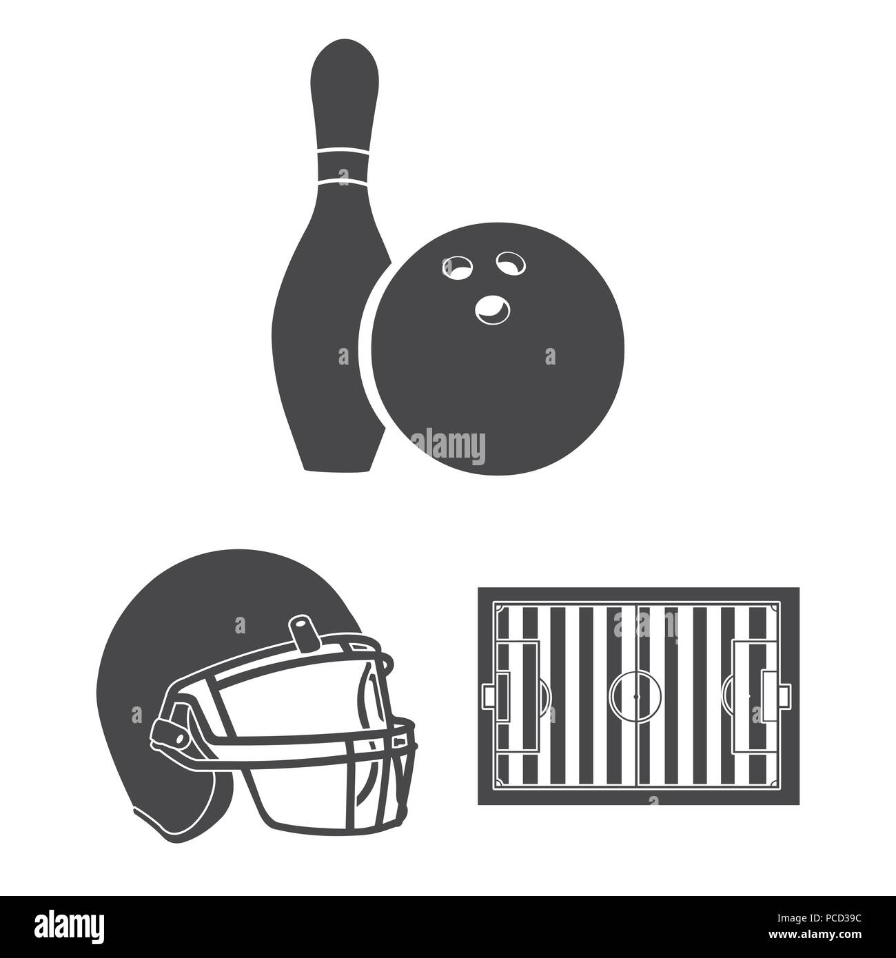 Different kinds of sports black icons in set collection for design ...