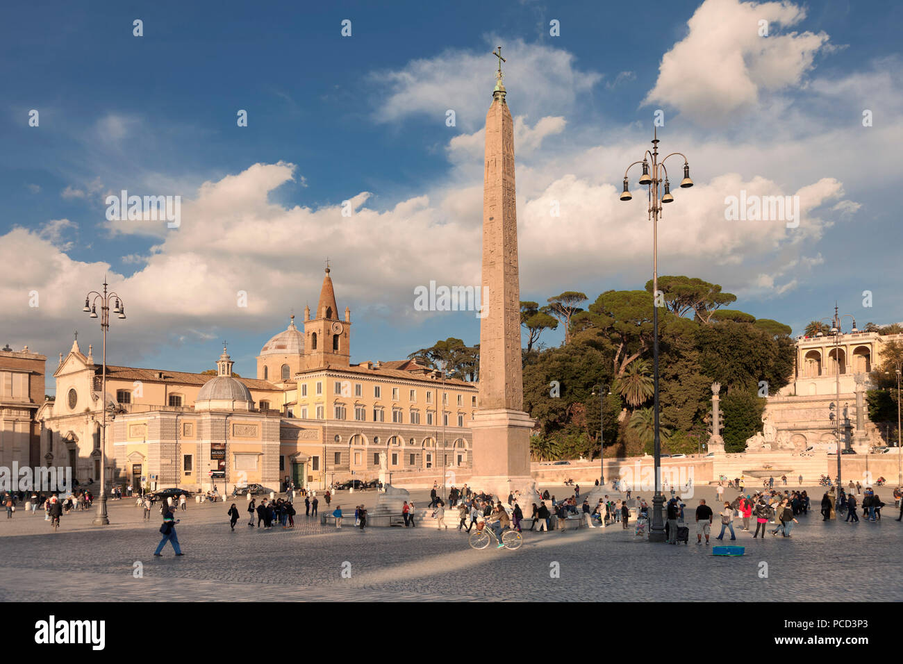 Piazza del Popolo, Obelisco Falminio obelisk, Rome, Lazio, Italy ...