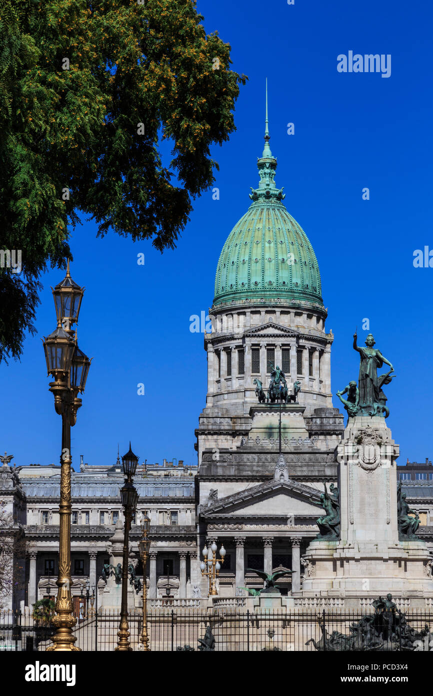 Green domed Palacio del Congreso, Plaza Congreso, Congreso and ...