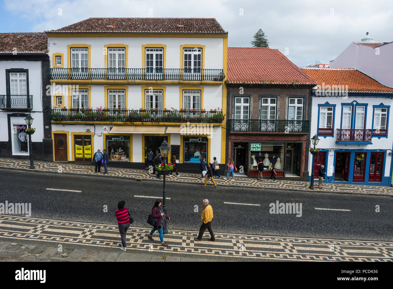 The old town, UNESCO World Heritage Site, Angra do Heroismo, Island of ...