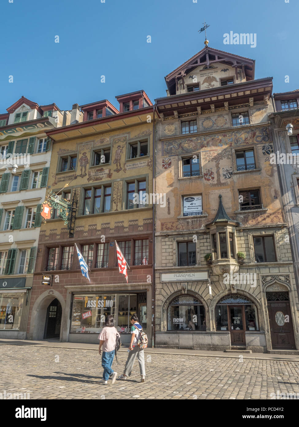 Traditional architecture painted building vertical travel europe hi-res ...