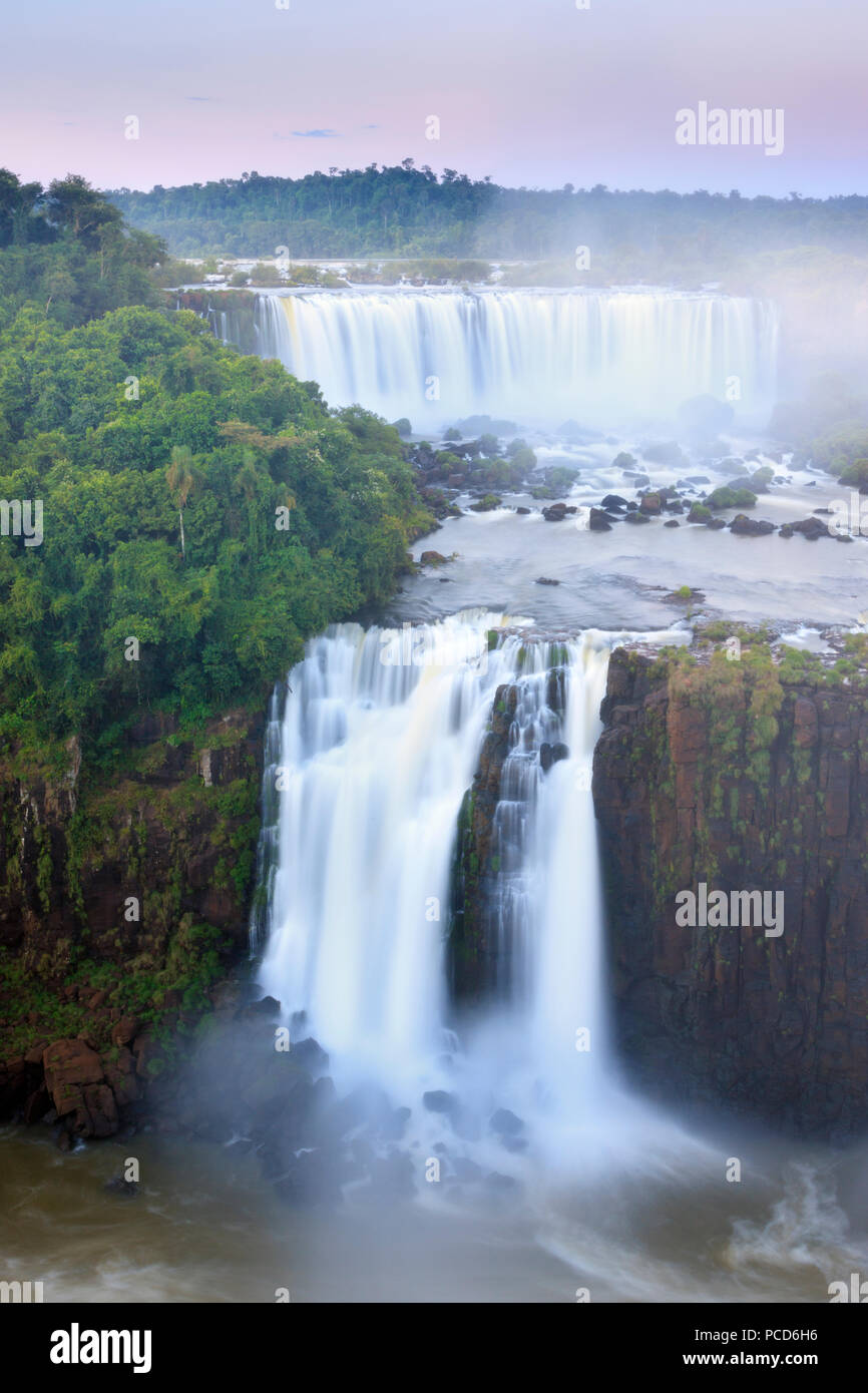 View of the Iguassu (Iguazu) (Iguacu) Falls, UNESCO World Heritage Site ...