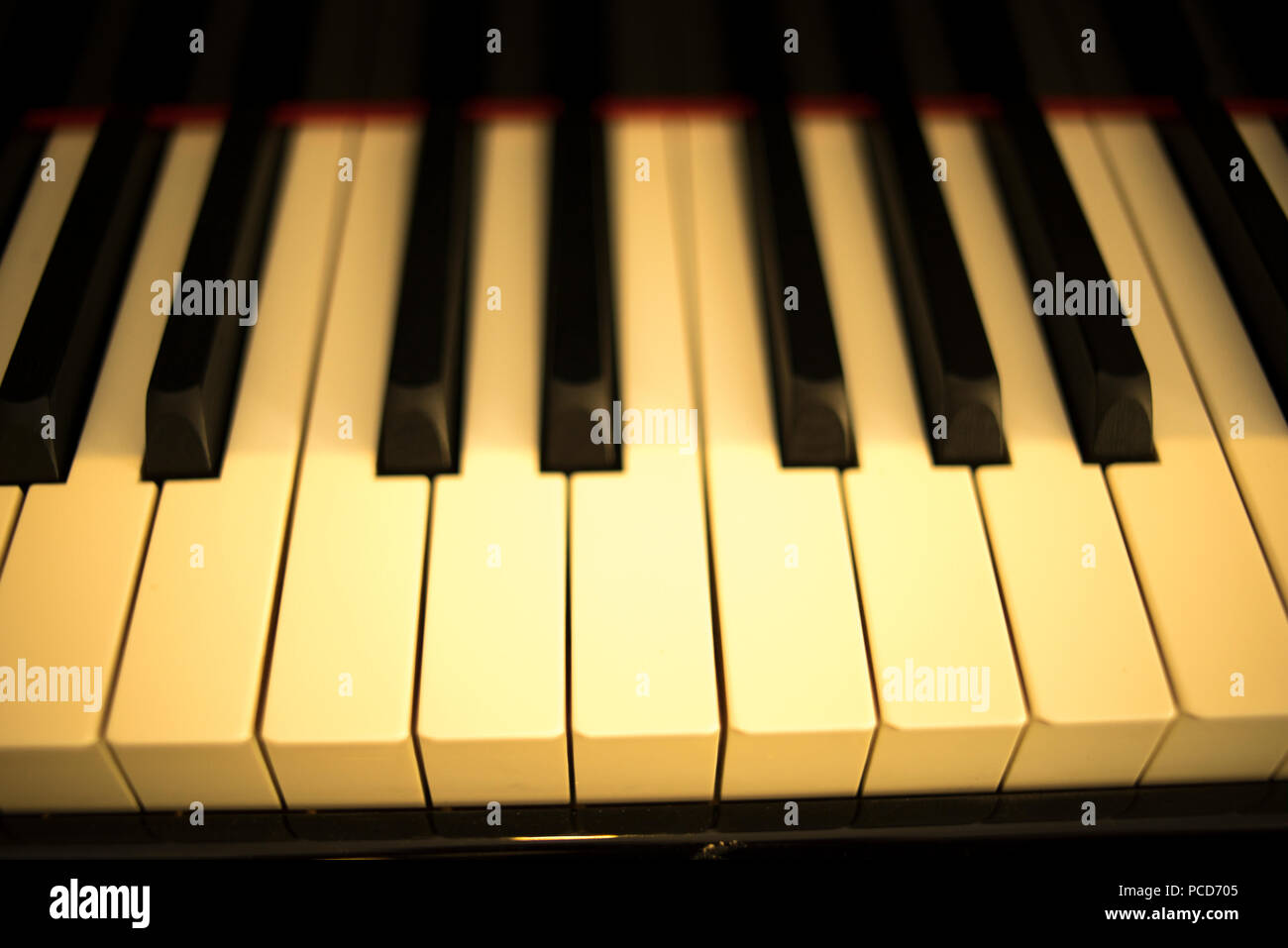 Concert hall grand piano keyboard keys ready for classical music ...