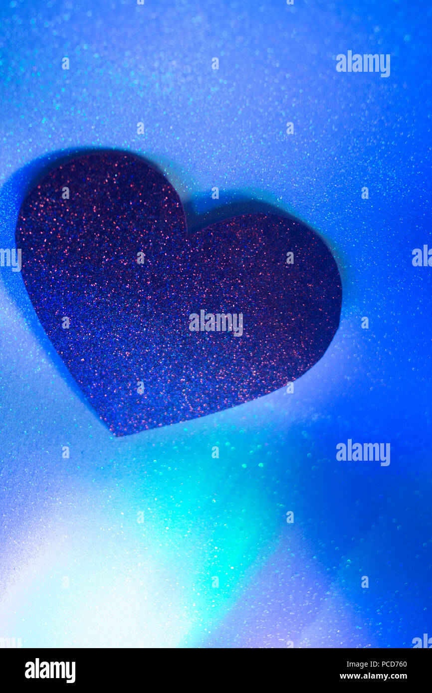 Party love heart shape with sparkling glitter decoration Stock Photo ...