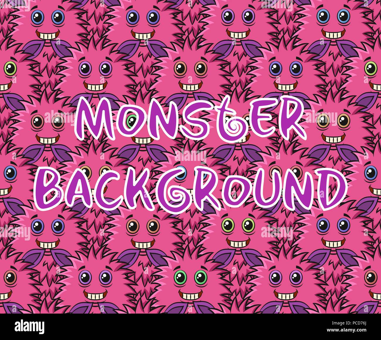 Cartoon Monsters Seamless Stock Vector Image & Art - Alamy