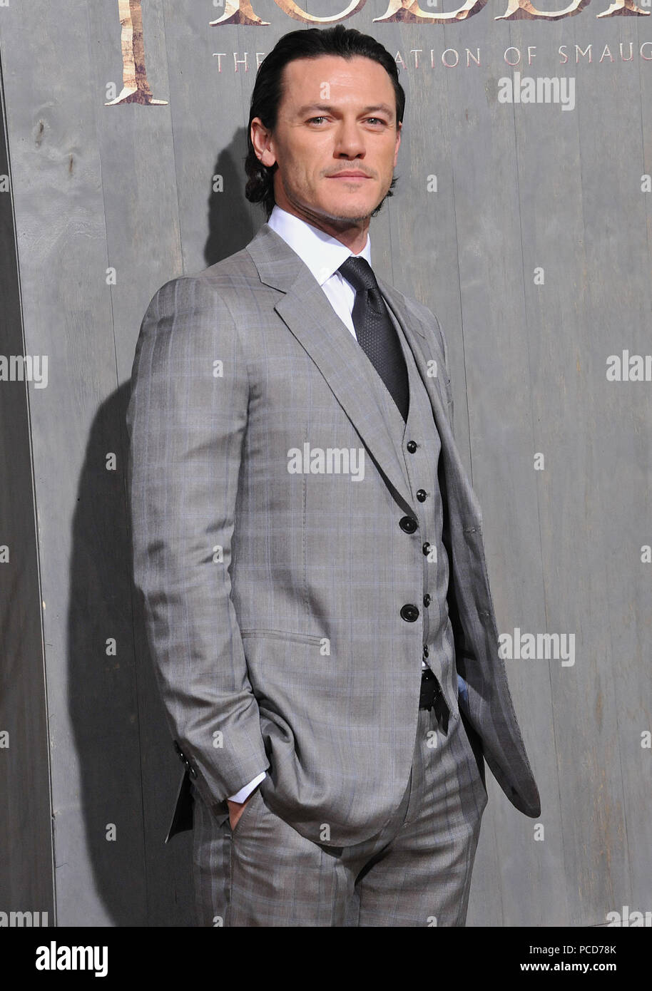 Luke Evans arriving at The Hobbit Premiere at the Dolby Theatre in Los ...