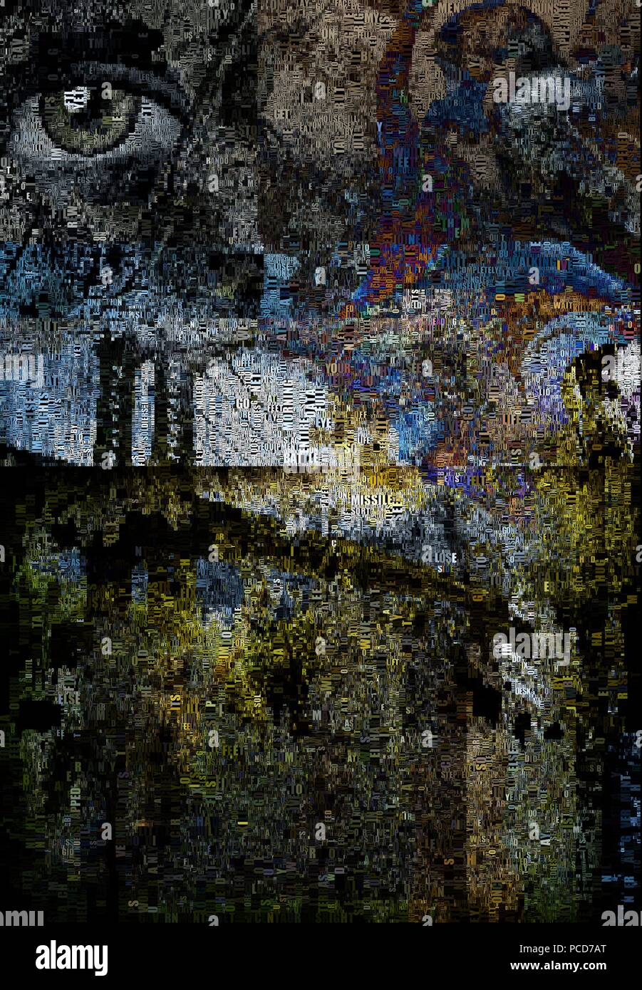 Surrealism. Brooklyn bridge. Words Stock Photo - Alamy