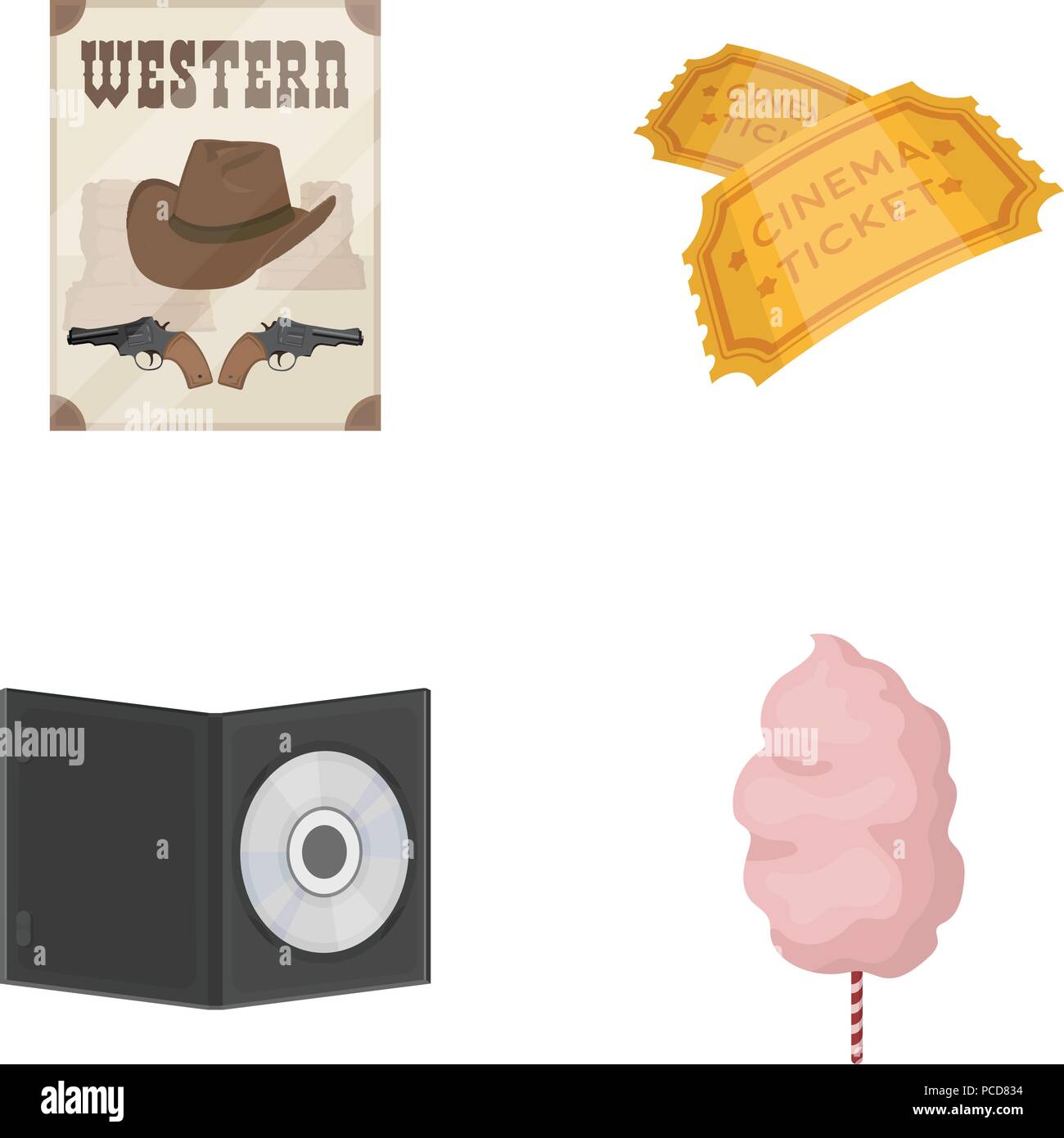 Western cinema, tickets, sweet cotton wool, film on DVD.Filmy and ...