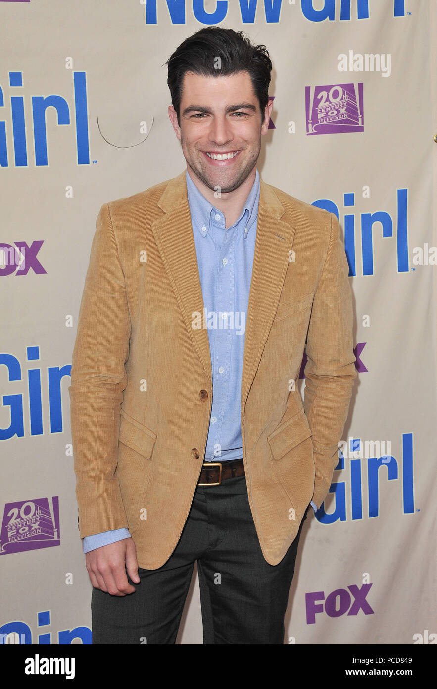 Max Greenfield arriving at New Girl Premiere at The Leonard H Goldenson ...