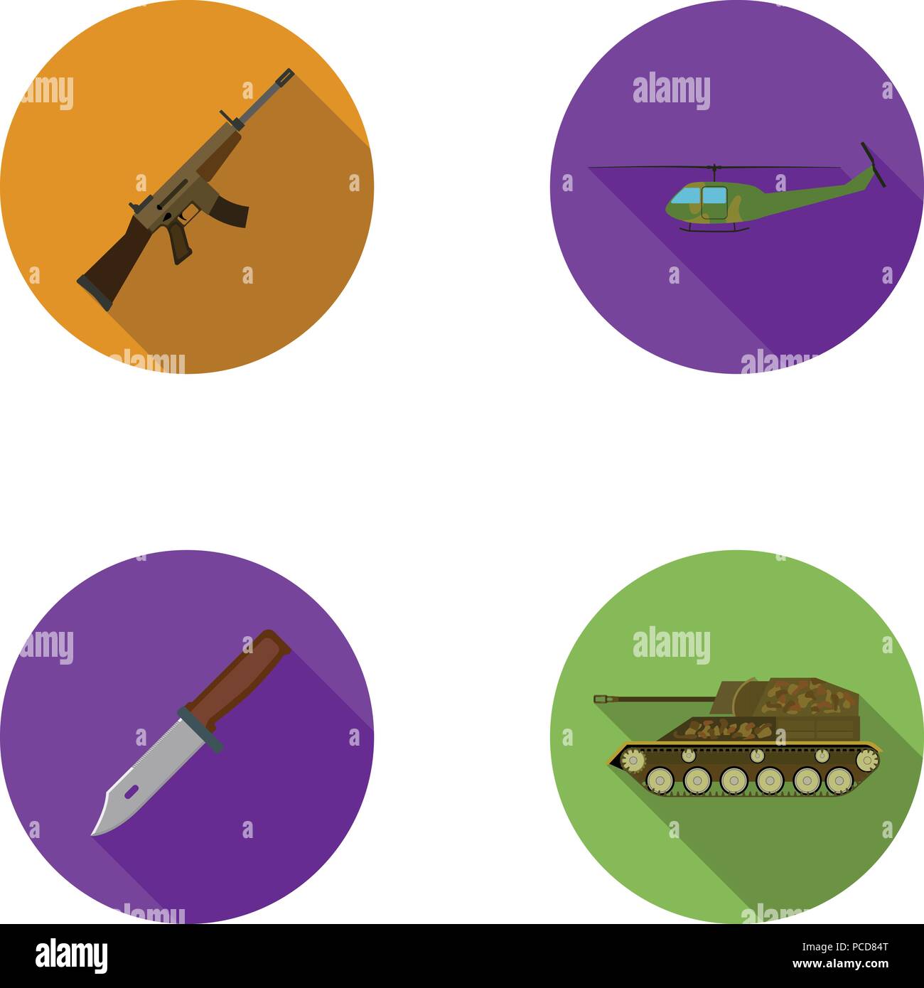 armament,army,assault,collection,combat,equipment,flat,helicopter,icon ...