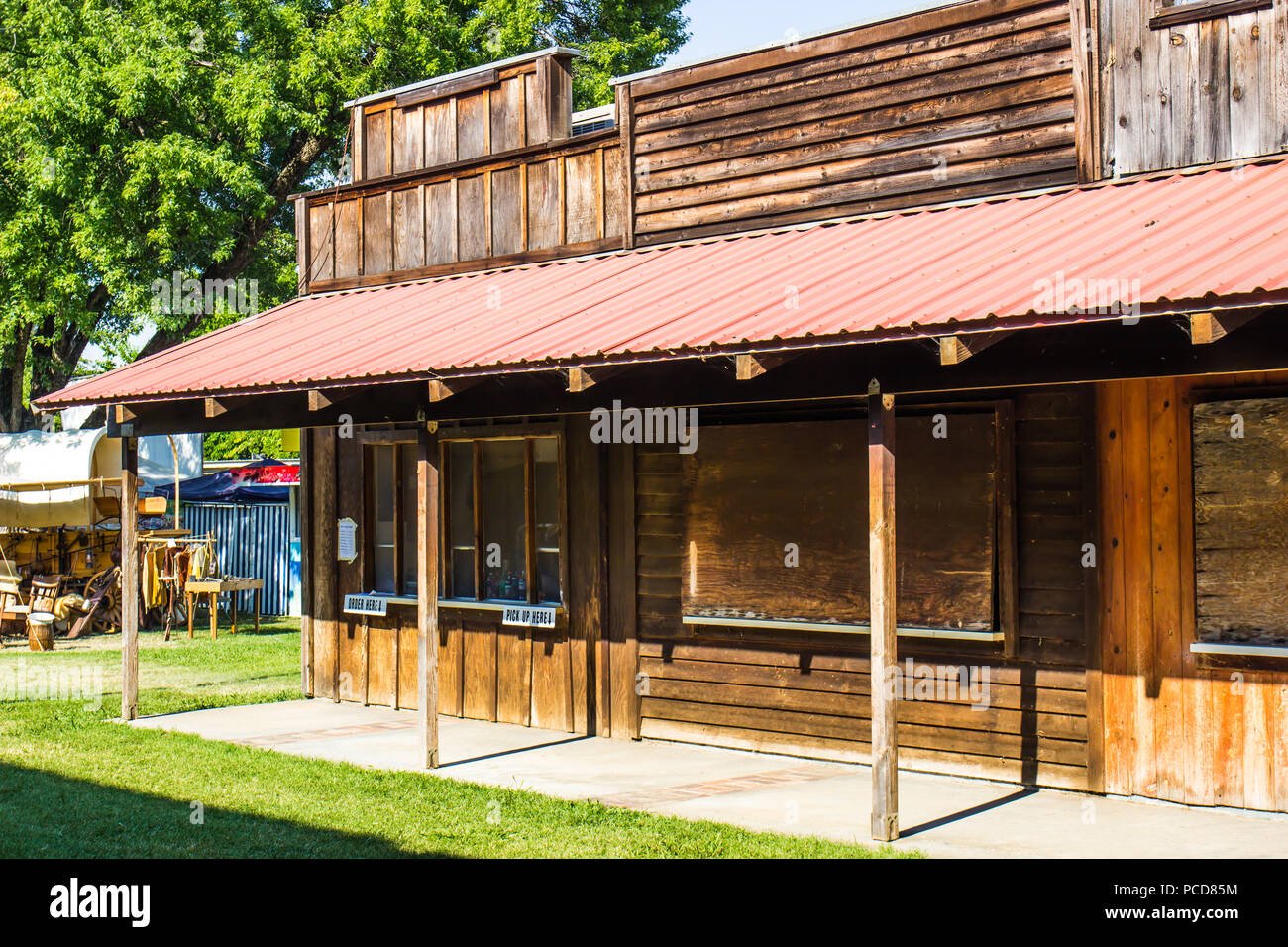 Wooden Concession Stand At Small County Fair Stock Photo - Alamy