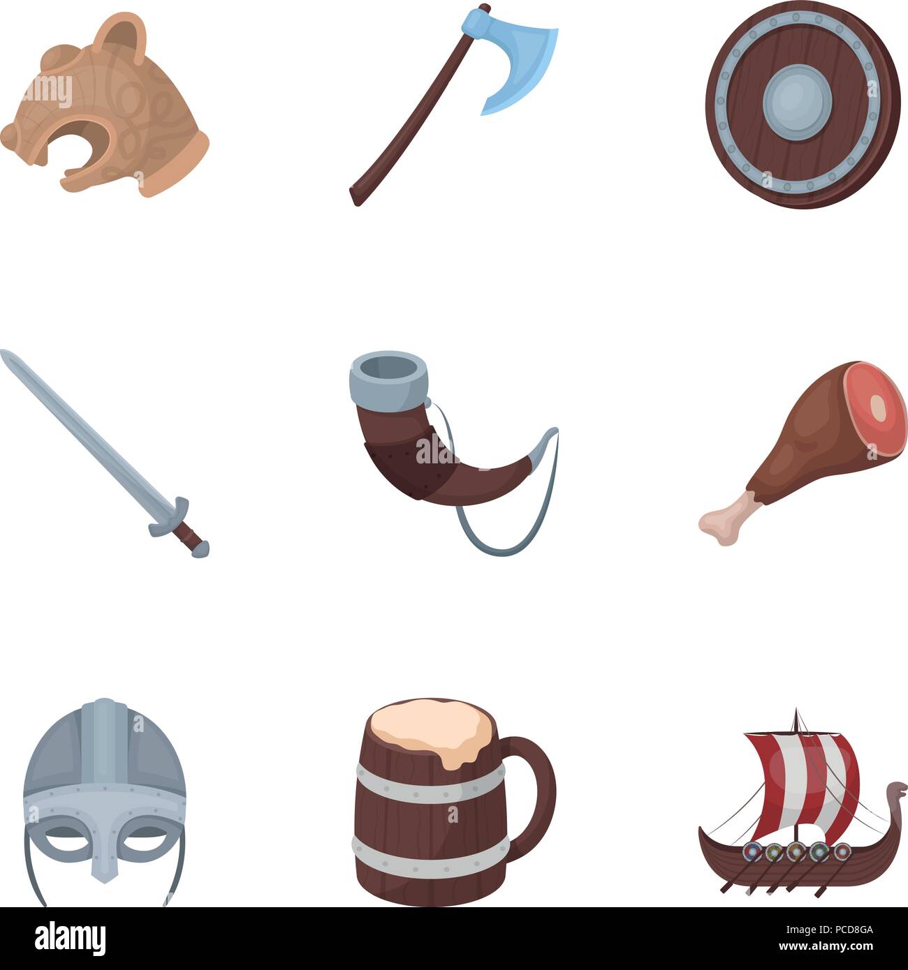 Viking Weapons Cartoon