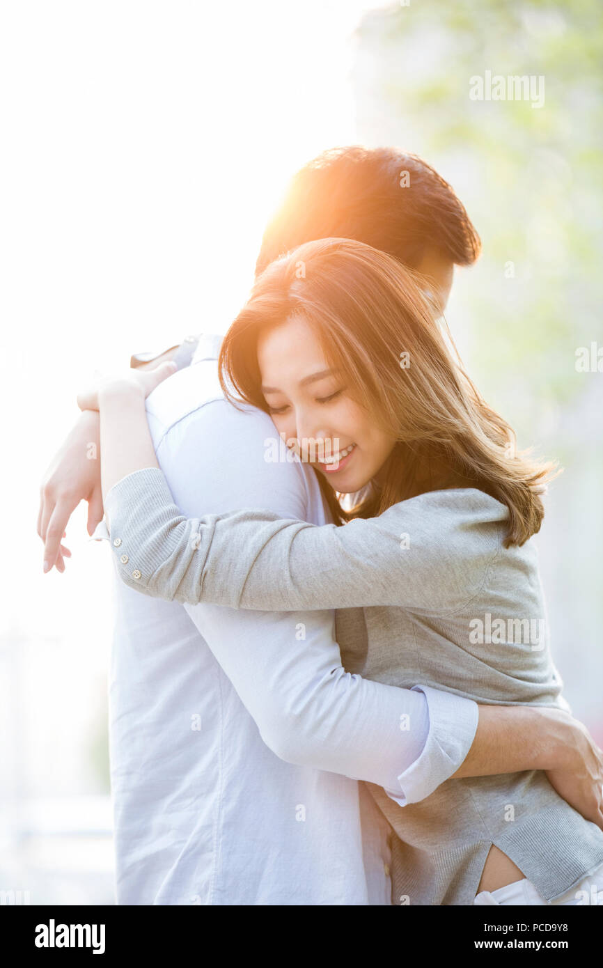 Happy young Chinese couple Stock Photo - Alamy