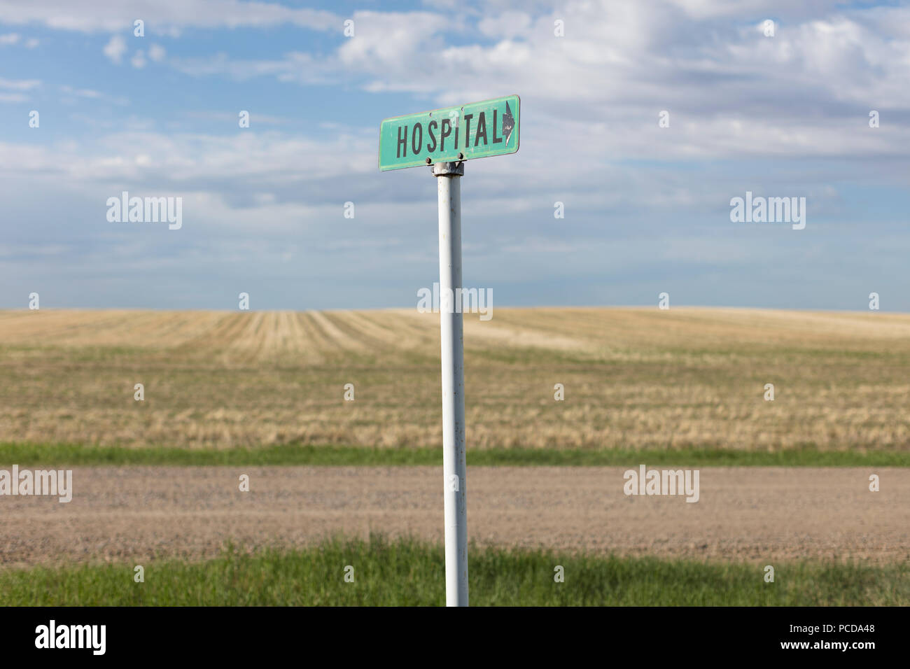 Rural hospital sign Stock Photo - Alamy
