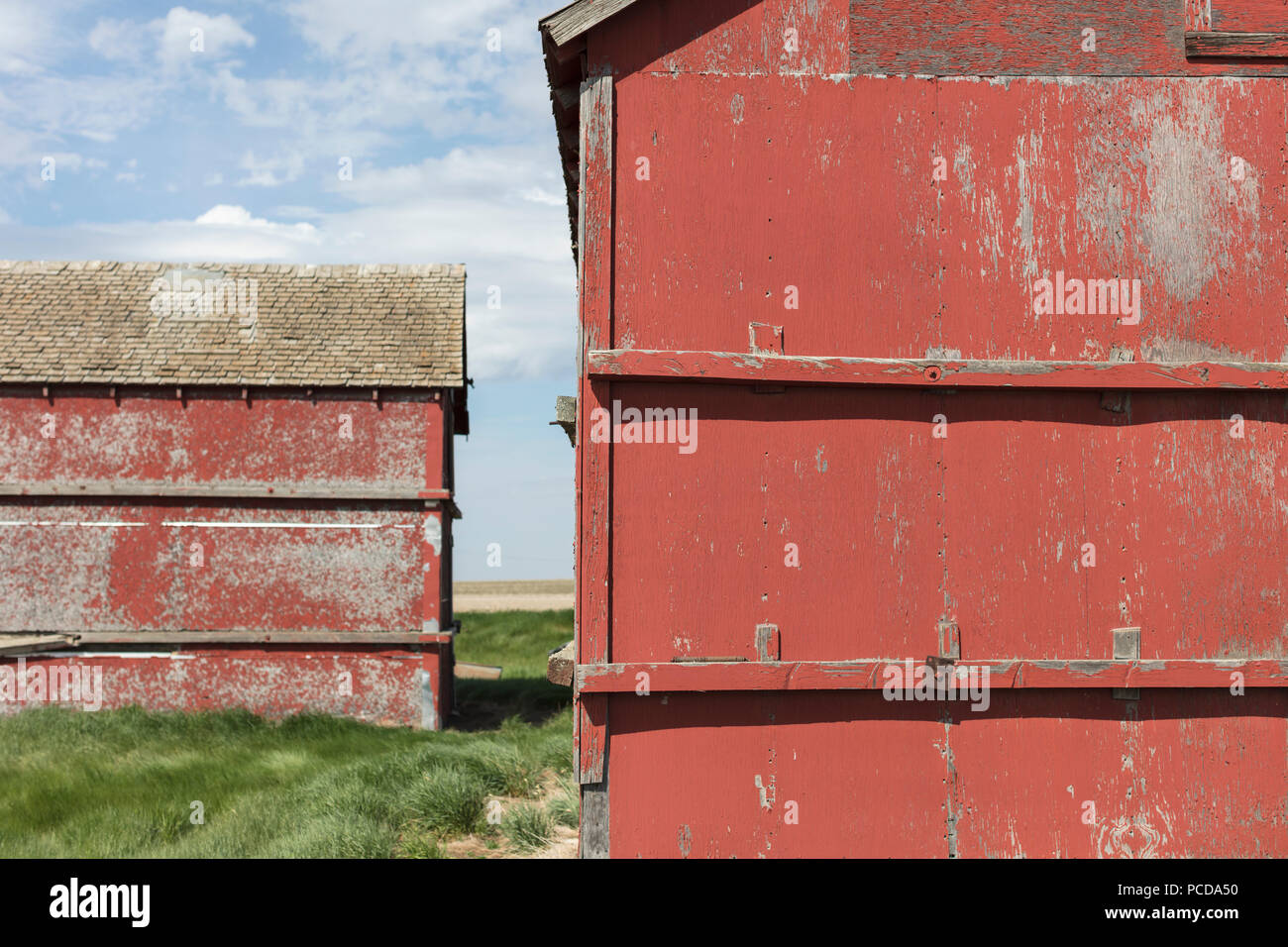 Old farm outbuildings on prairie Stock Photo - Alamy