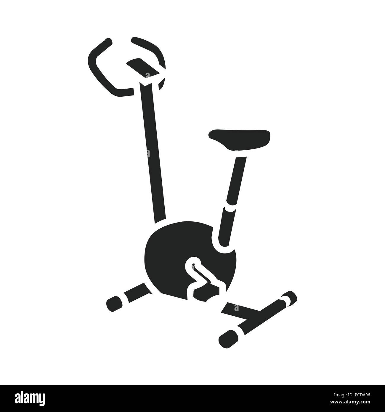 Exercise bike icon black. Single sport icon from the big fitness ...