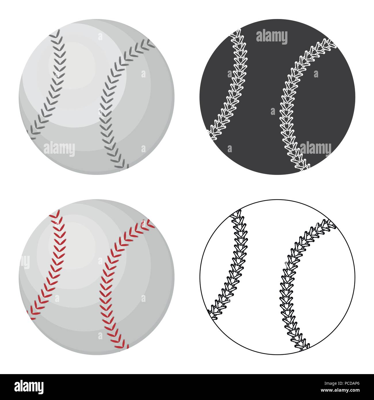Ball for baseball. Baseball single icon in cartoon style vector symbol ...