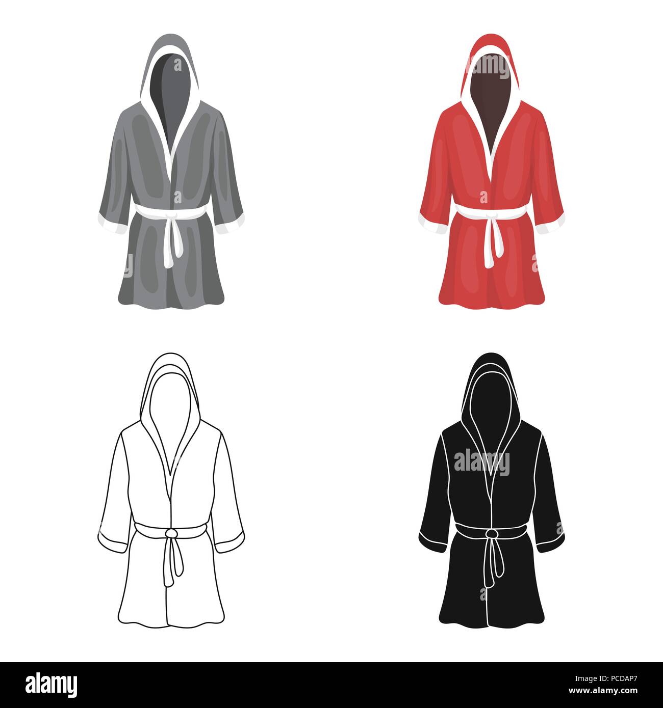 Boxing robe icon in cartoon style isolated on white background. Boxing ...