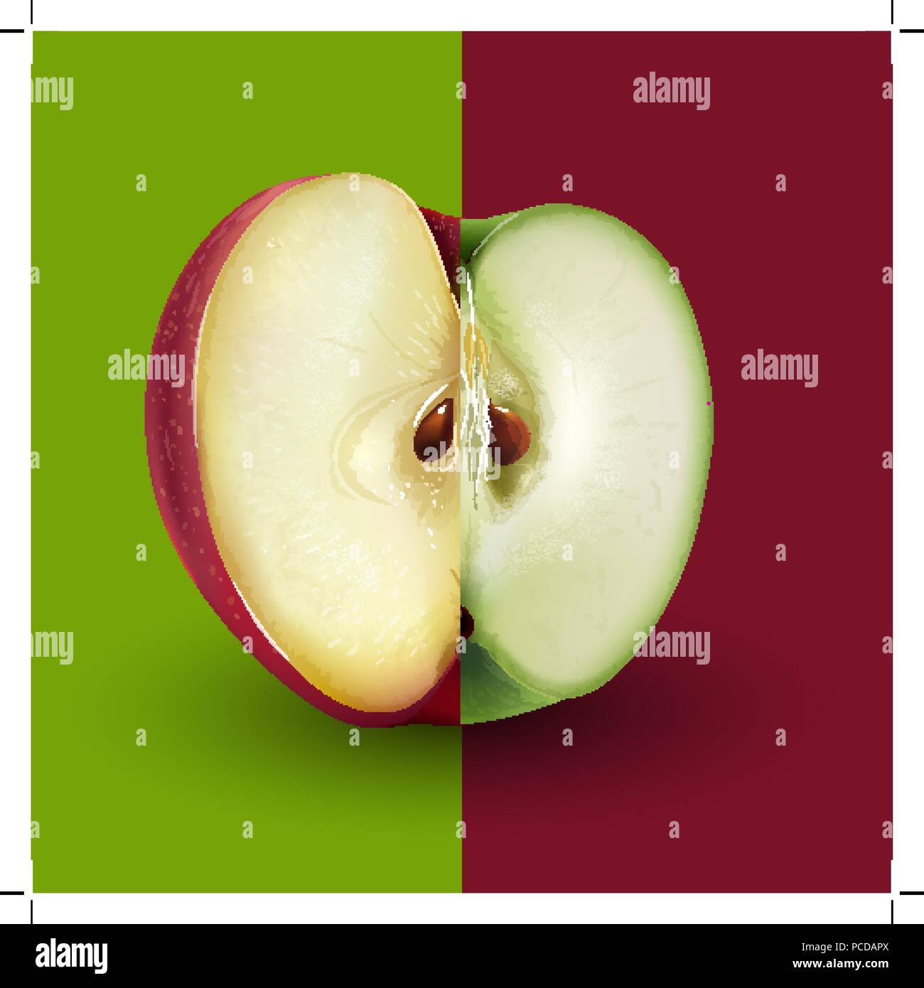 Green and red label Stock Vector Images - Alamy