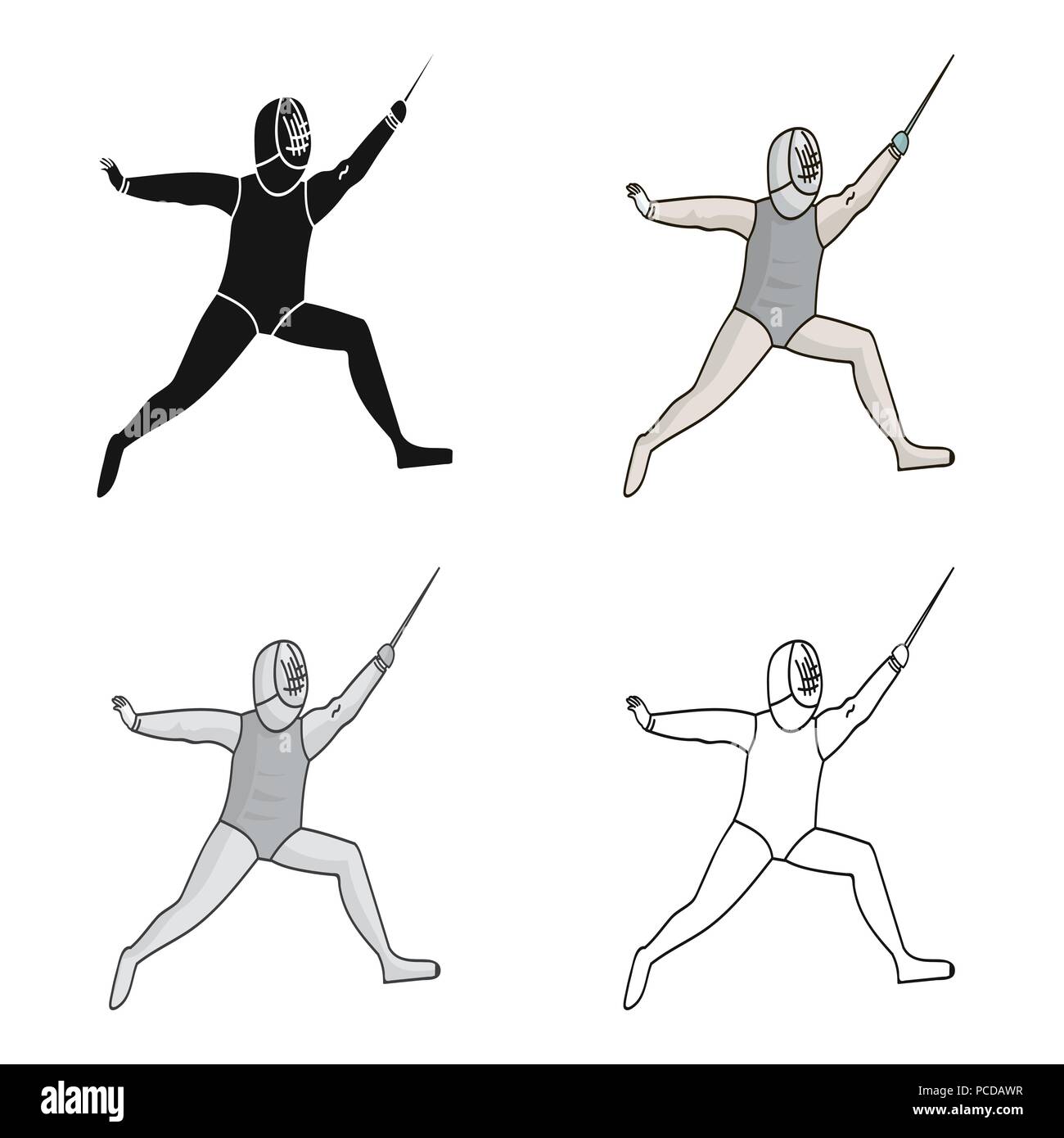 The athlete outfit with a sword.Fencing competitions .Olympic sports ...