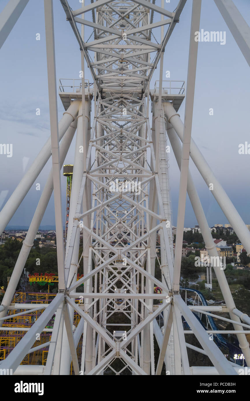 Details of the ferris wheel close-up, cab and mounts Stock Photo - Alamy