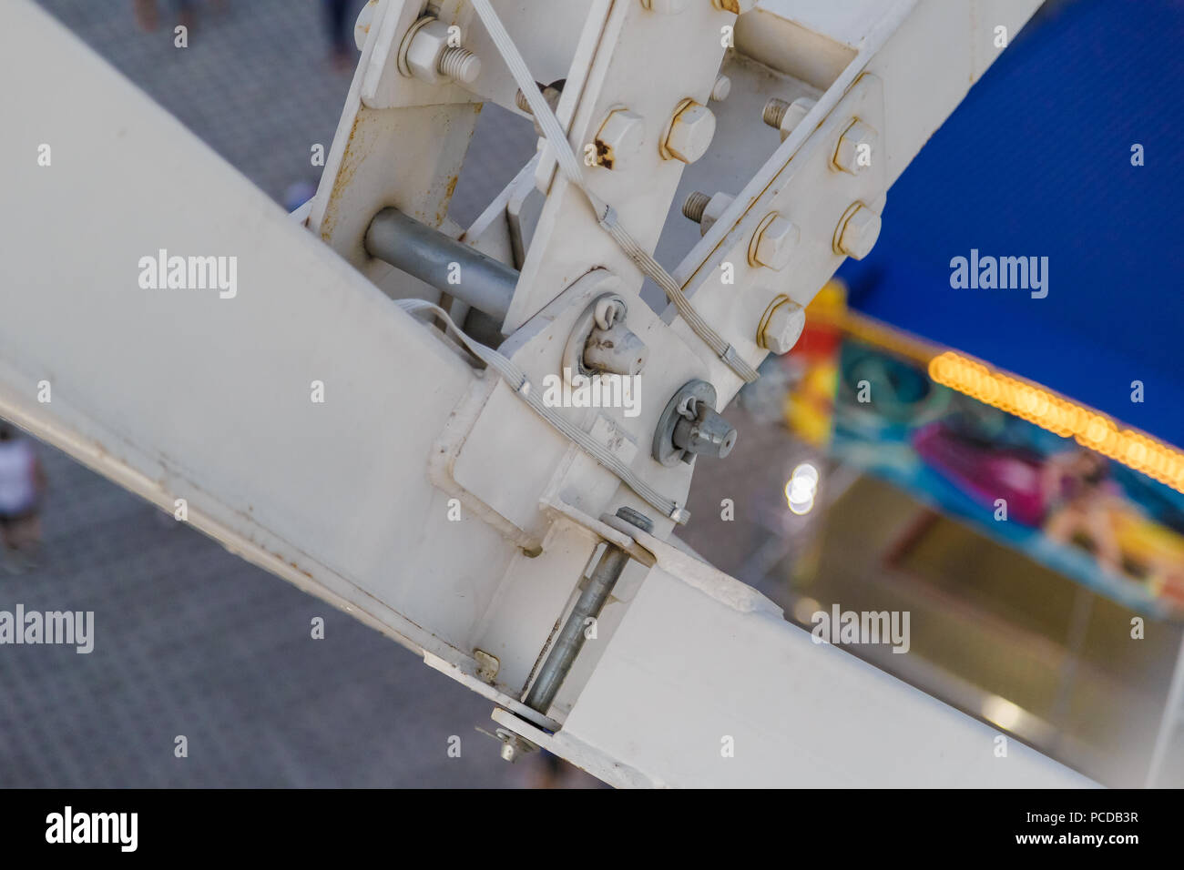 Details of the ferris wheel close-up, cab and mounts Stock Photo - Alamy