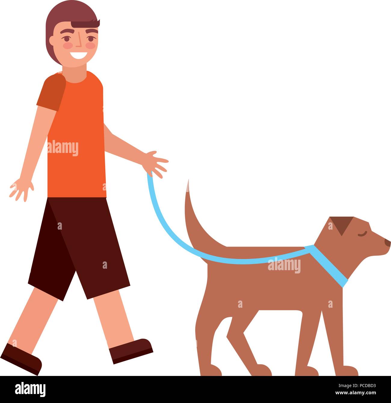 young man with dog mascot avatar character vector illustration design ...