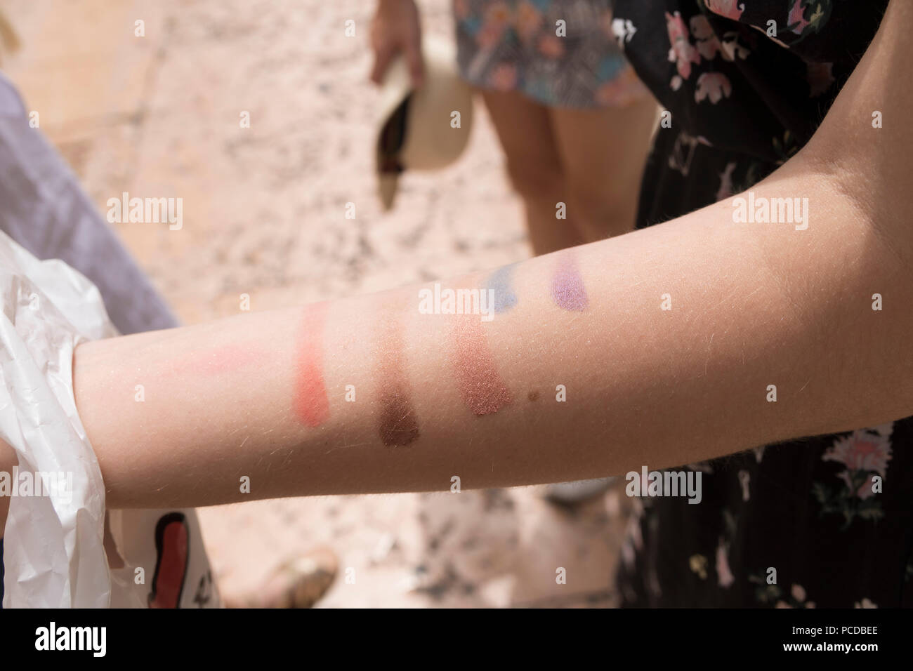 Forearm testing colours hi-res stock photography and images - Alamy