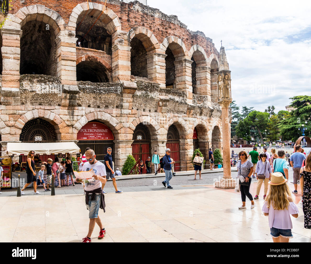 Amphitheatre Piazza Bra Verona, Italy, Italian concept, historical ...