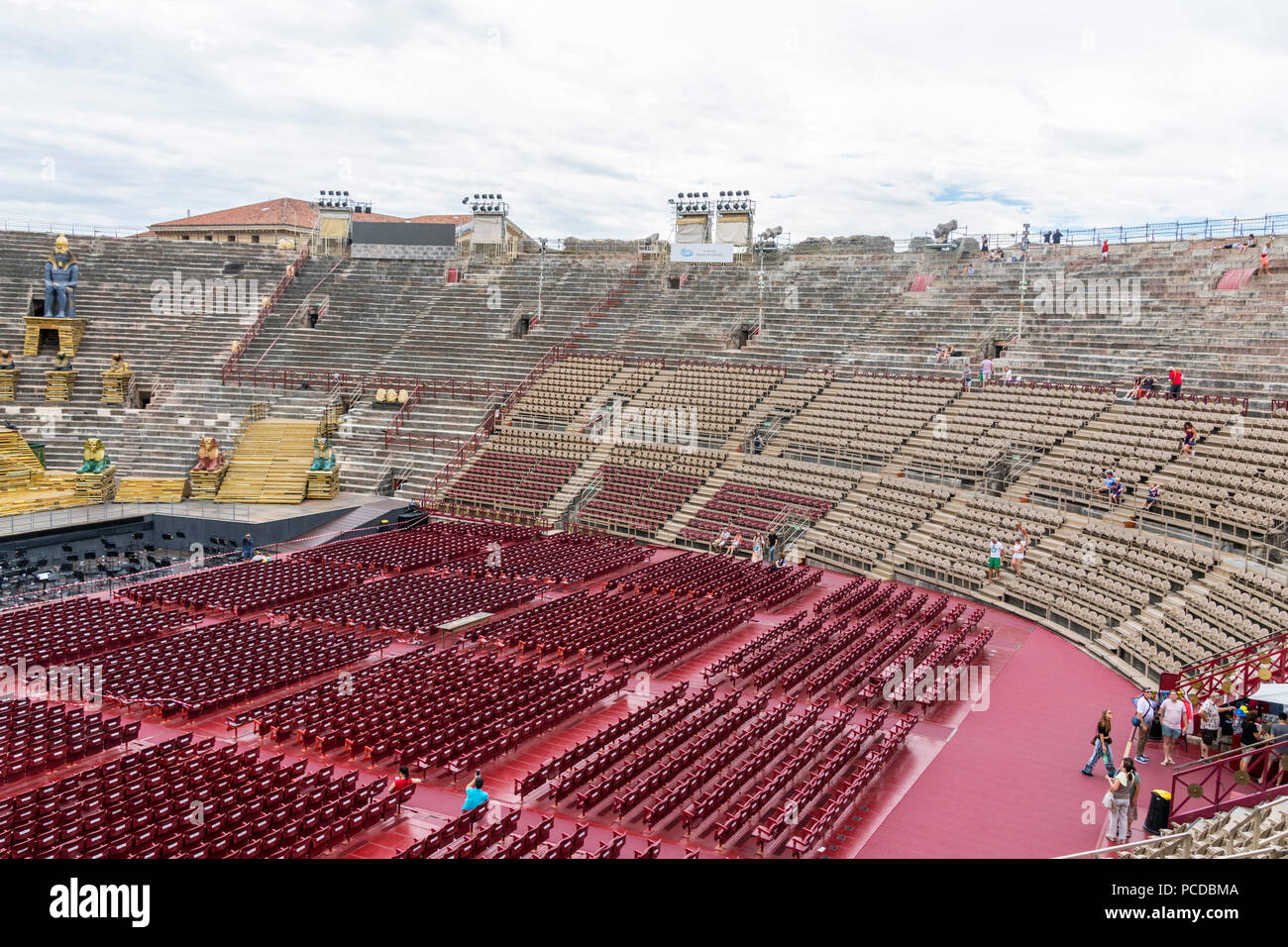 Giuseppe Verdi Aida Opera stage setup set, Arena Verona Italy Verona ...