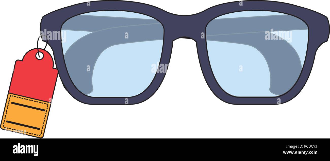 glasses vision tag price commerce vector illustration Stock Vector ...