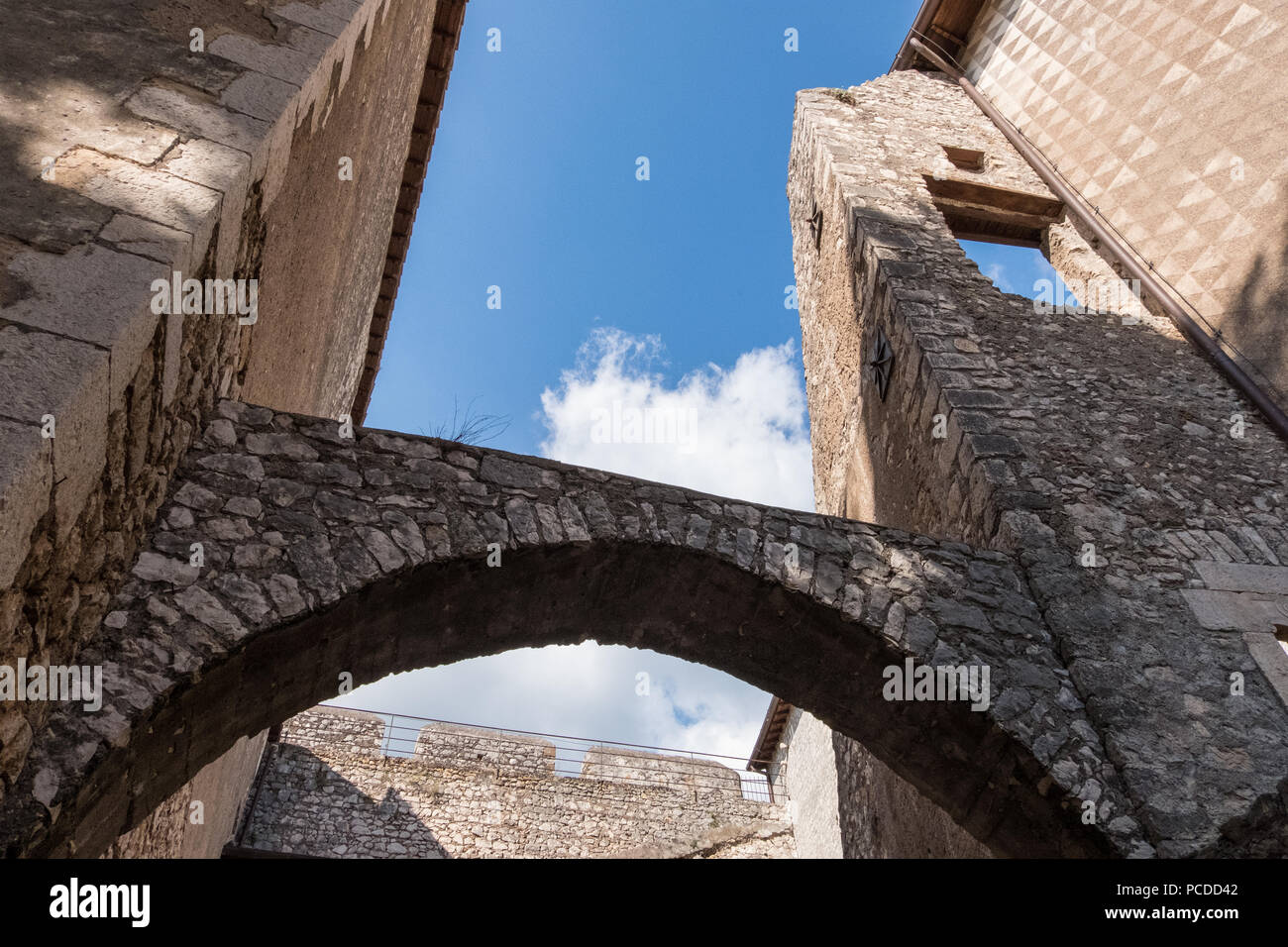 Architecture design detail of Caetani stone medieval castle. Beautiful ...
