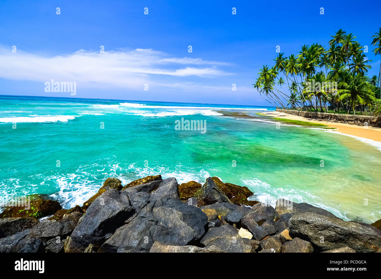 Beautiful beach landscape in Sri Lanka Stock Photo - Alamy