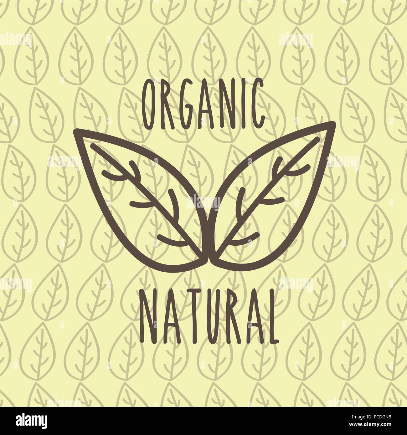 leaves organic natural foliage background vector illustration Stock ...