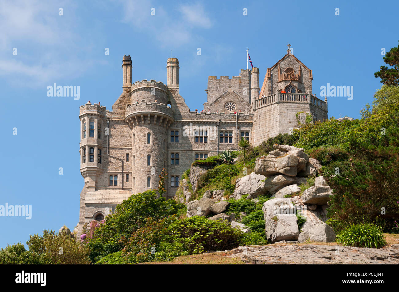 castle on st.michaels mount, marazion, cornwall, england, uk ...
