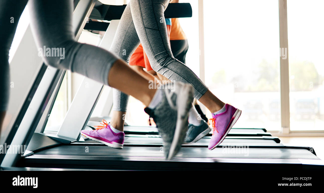 Guy girl on treadmill hi-res stock photography and images - Alamy
